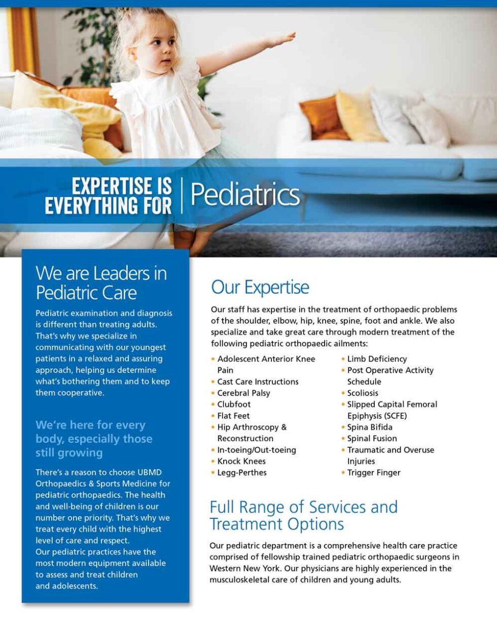 Pediatric Orthopaedic & Musculoskeletal Care | UBMD Orthopaedics ...