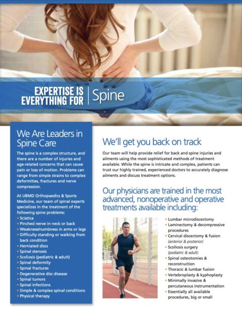 Spine, Neck & Back Specialists | UBMD Orthopaedics & Sports Medicine