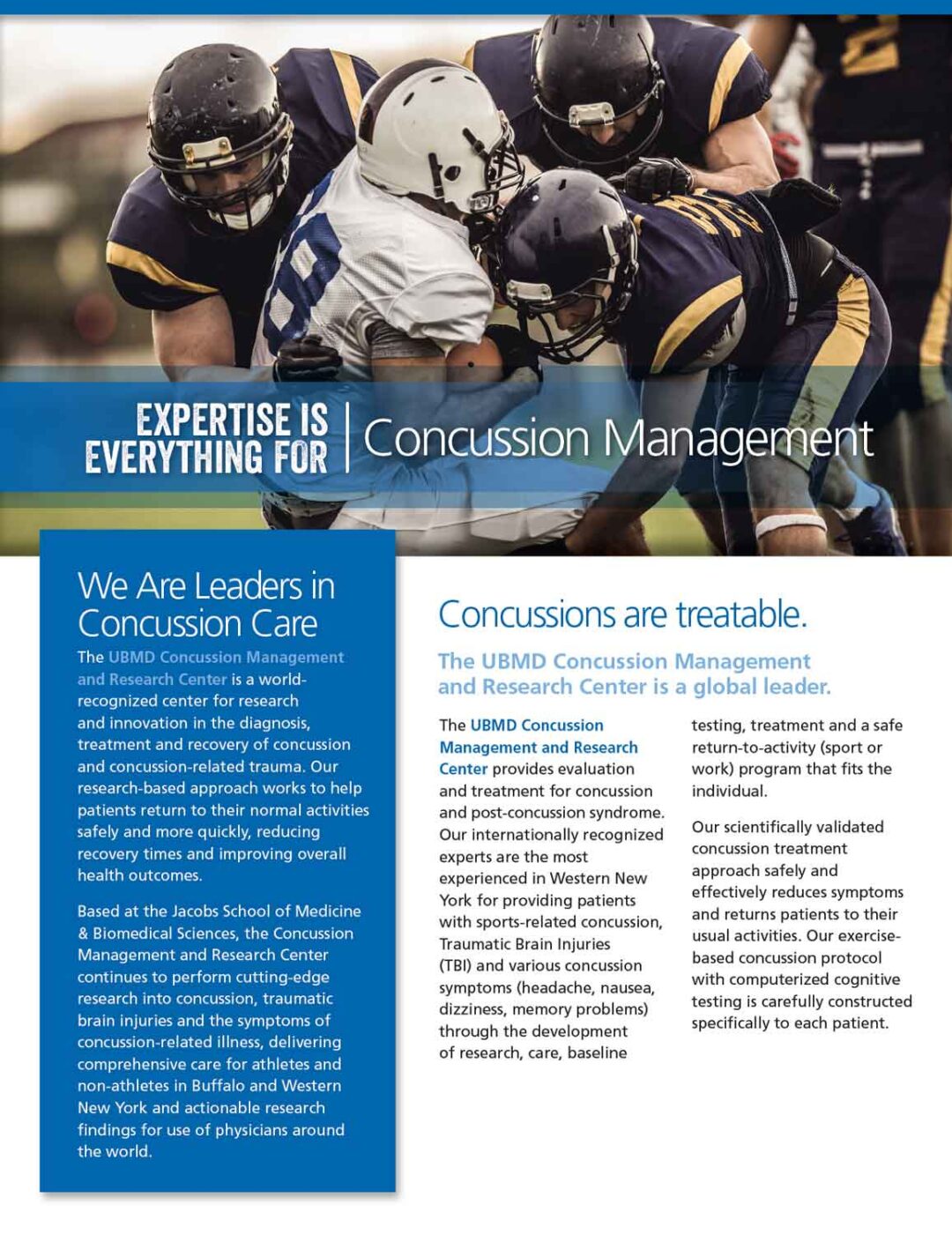 Concussion Management Clinic & Research Center - UBMD Orthopaedics ...